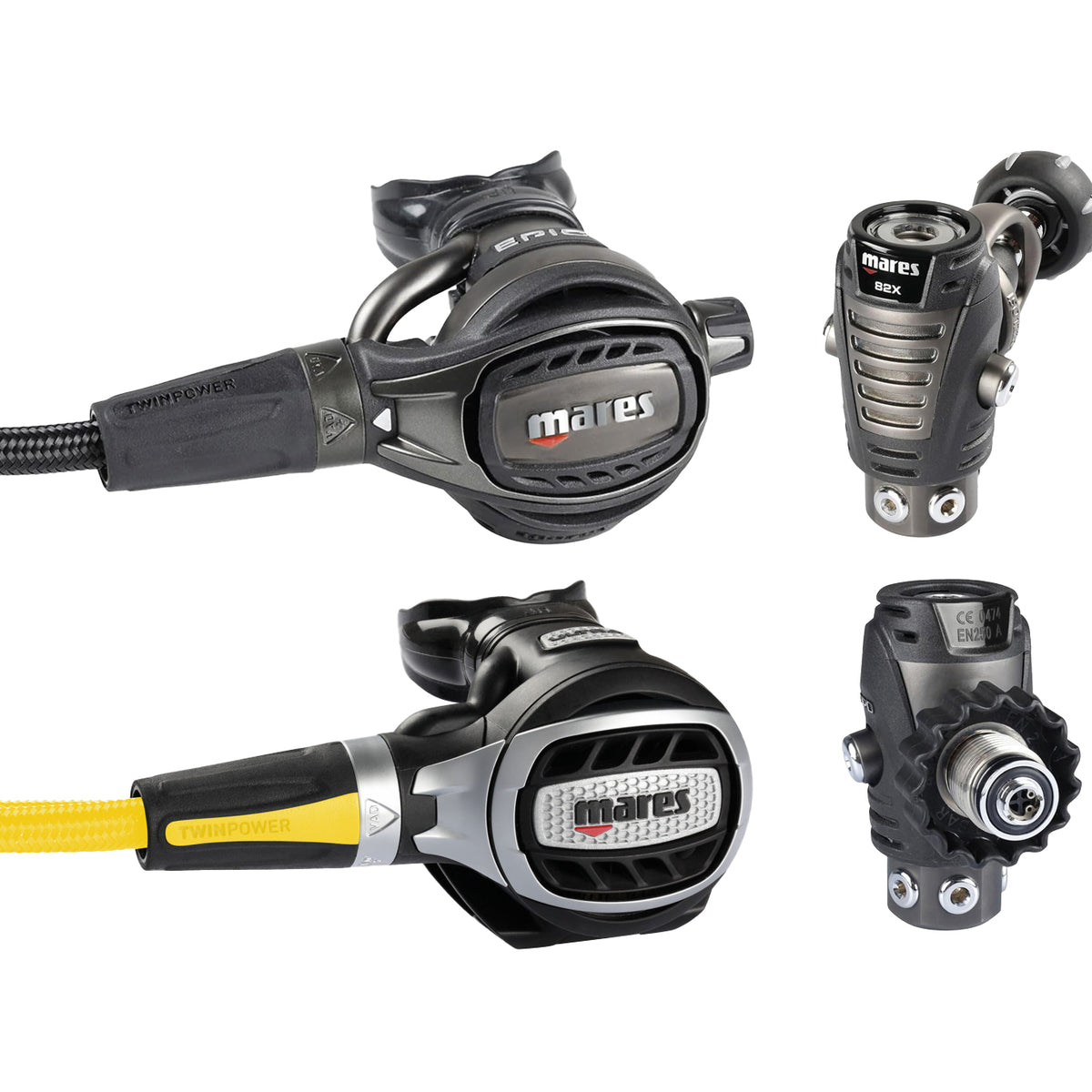 Mares Epic ADJ 82x Regulator + FREE Ultra Octo Normal Use Package ...